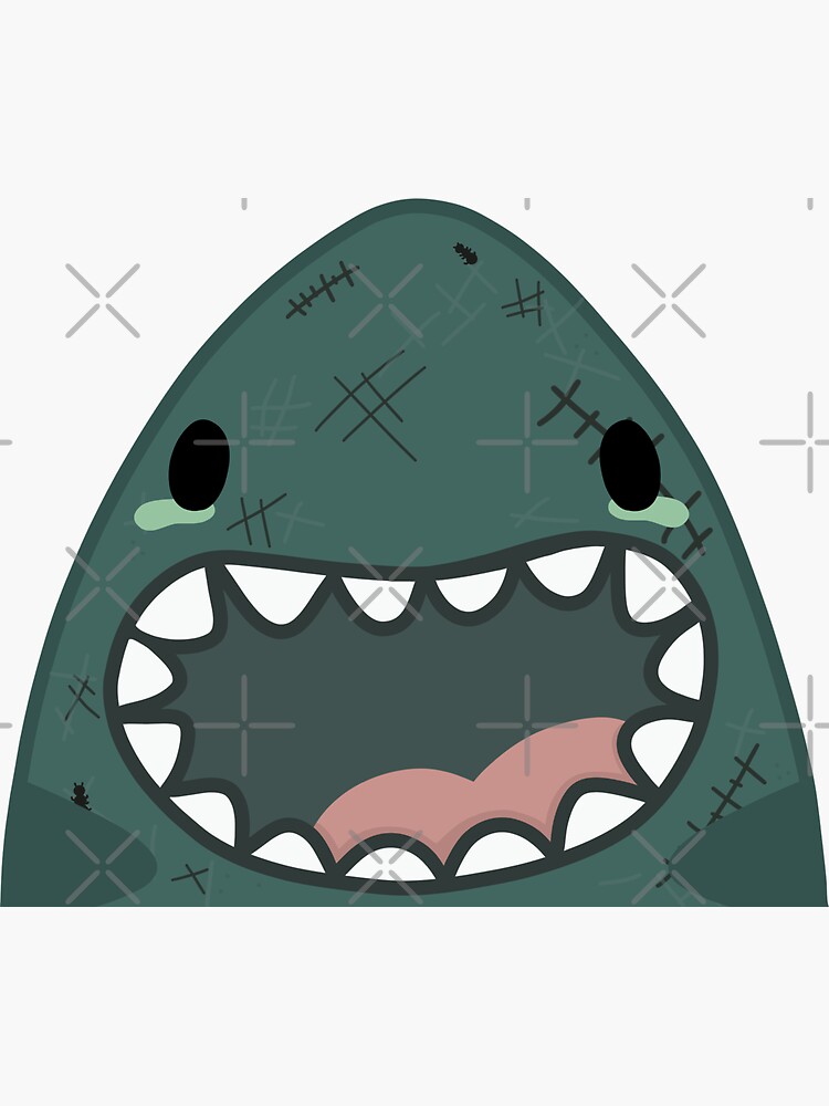 "Kawaii Zombie Megalodon " Sticker for Sale by SofiaSava01 | Redbubble