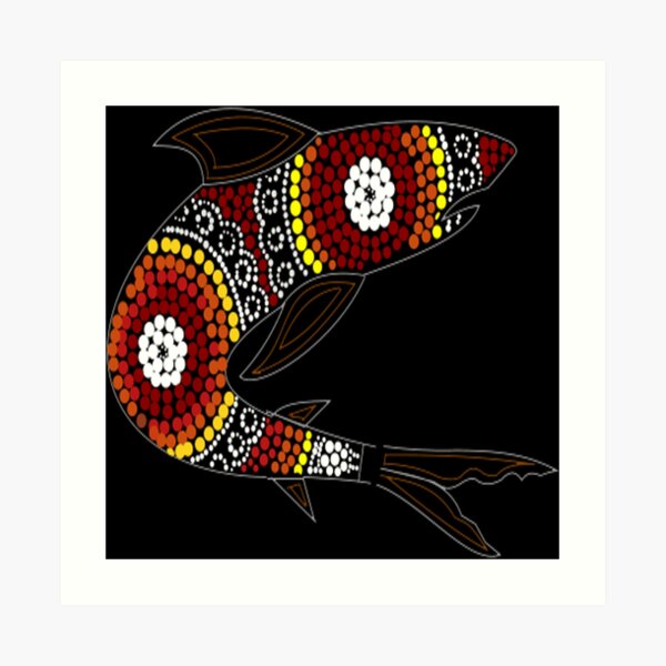 "Australian Aboriginal Shark Art" Art Print for Sale by SinghArts ...