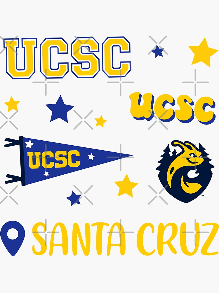 "ucsc - uc santa cruz sticker pack" Sticker for Sale by scollegestuff ...