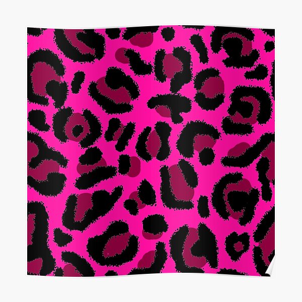 "Hot Pink Y2K Aesthetic Leopard Print" Poster by julieerindesign ...