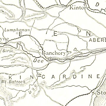 "BANCHORY & surrounding area map 1891" Sticker for Sale by yourscotland ...