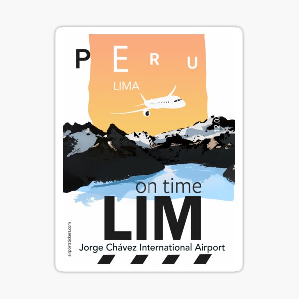 "LIM International Airport poster" Sticker for Sale by Aviators | Redbubble