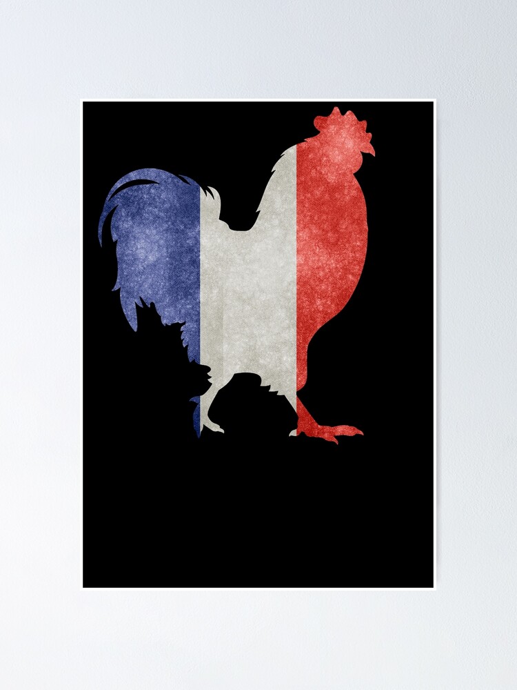 "French Rooster with French Flag Rooster" Poster for Sale by ...