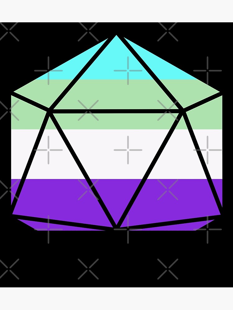 "Abrogender Dice Pride Flag" Poster by JoshyShadow | Redbubble