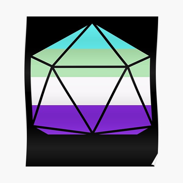 "Abrogender Dice Pride Flag" Poster by JoshyShadow | Redbubble