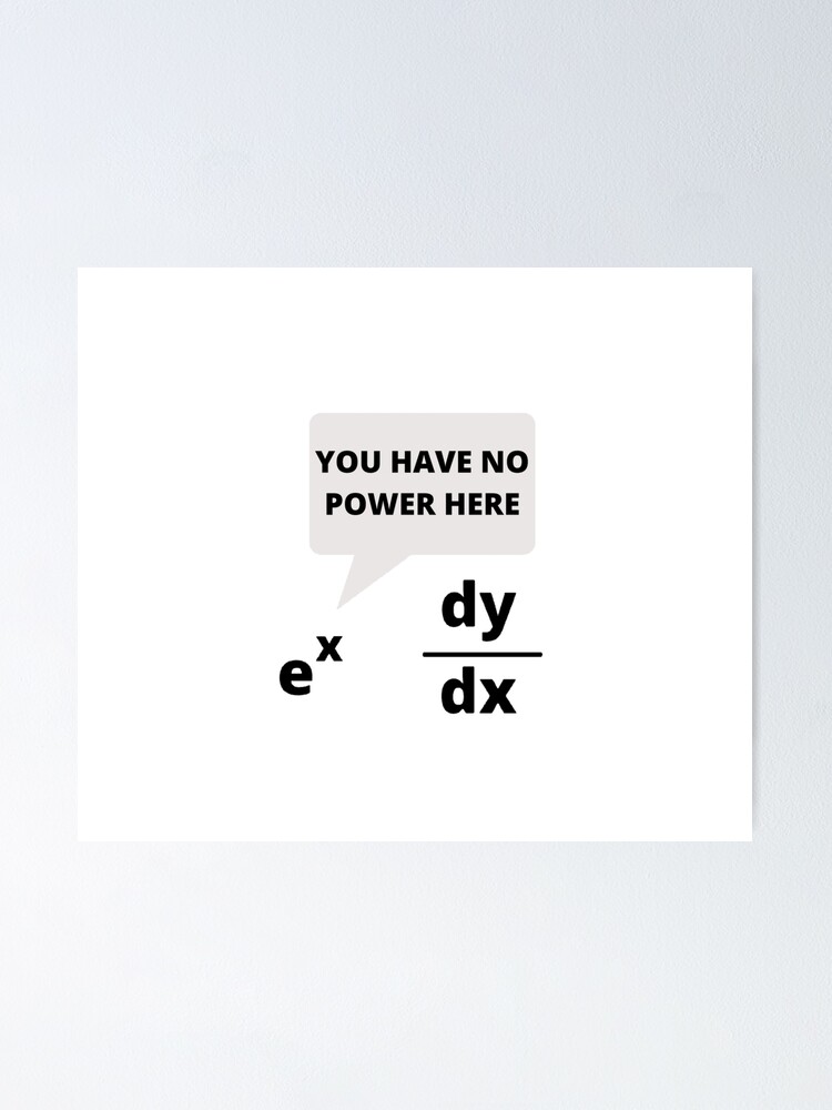 Póster «Derivado de e ^ x Meme Design» de SimonHai | Redbubble