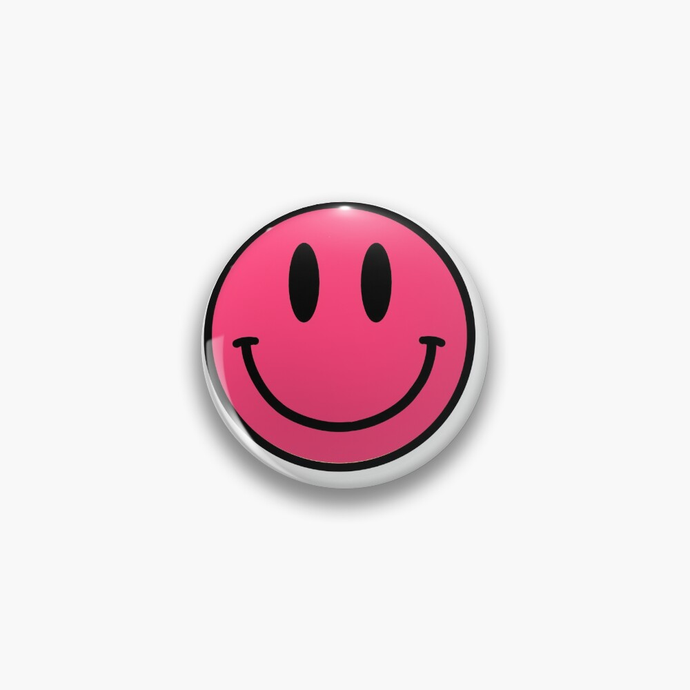 "hot pink smiley face" Sticker for Sale by maeveamcgregor | Redbubble