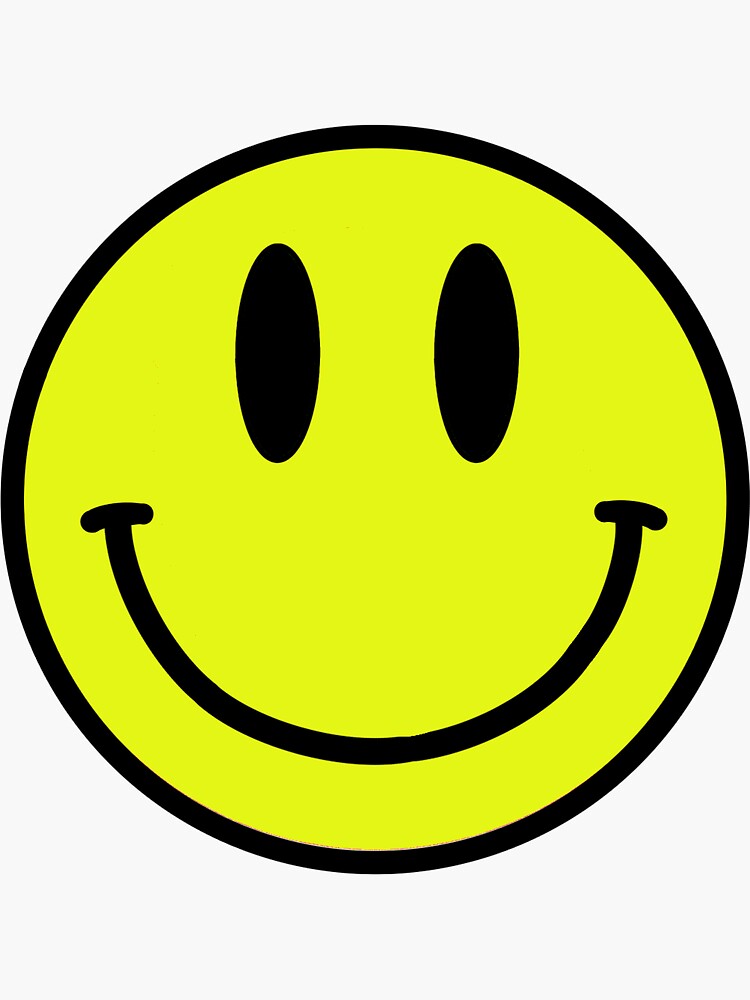 "lime green smiley face" Sticker for Sale by maeveamcgregor | Redbubble