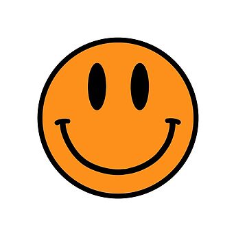 "orange smiley face" Sticker for Sale by maeveamcgregor | Redbubble