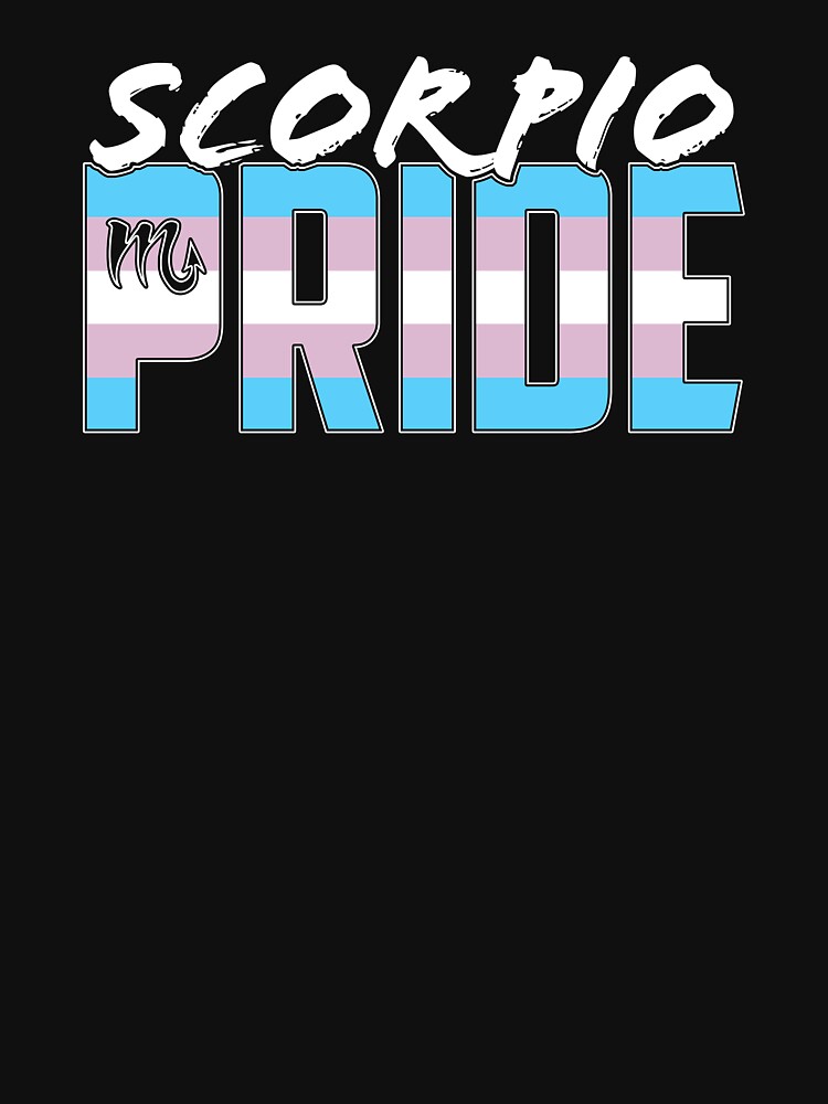 Scorpio Transgender Pride Flag Zodiac Sign T Shirt By Valador