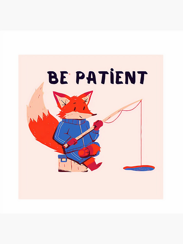 "Patient Fox" Sticker for Sale by BALEYGR | Redbubble