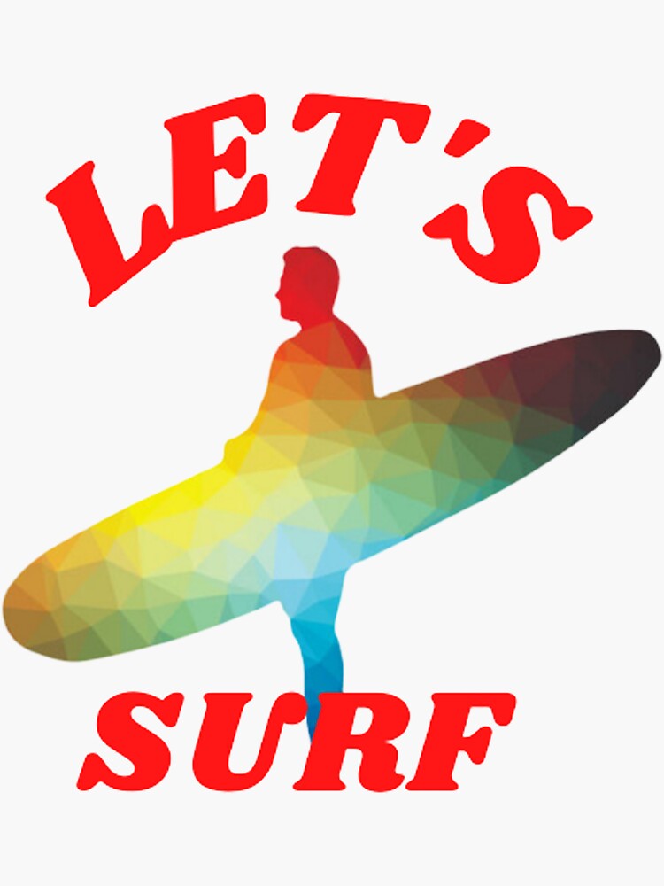 "let's surf " Sticker by asep08 | Redbubble