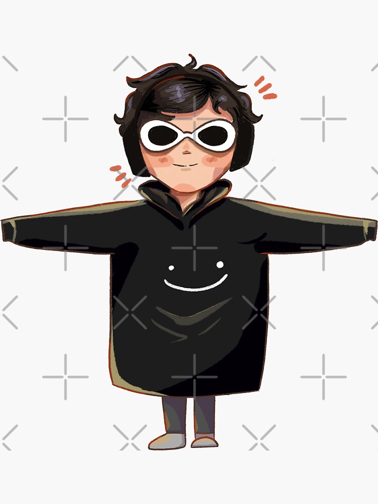 "Georgenotfound with dream’s hoodie " Sticker for Sale by ArtsyMelon ...