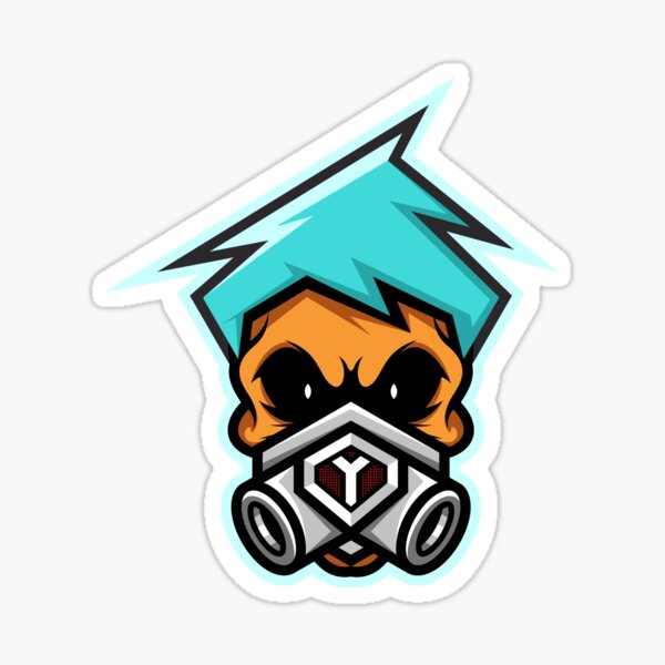 "Skull with elastomeric respirator" Sticker for Sale by Wawadzgnstuff ...