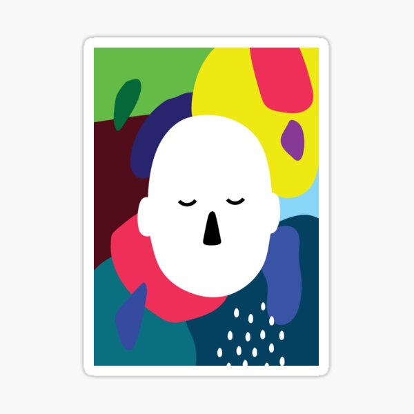 "Sleepy head" Sticker by ChiArtLab | Redbubble