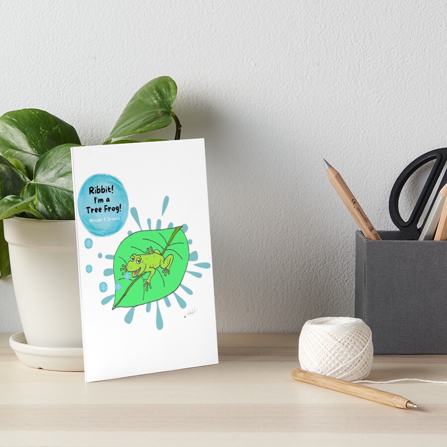 "Cute Tree Frog Design" Art Board Print by Adreamersland | Redbubble