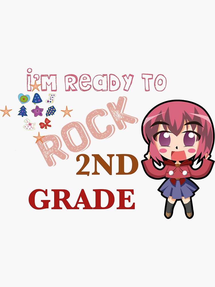 "Im Ready To Rock 2nd Grade" Sticker for Sale by imageuiu12 | Redbubble