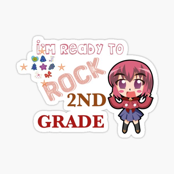 "Im Ready To Rock 2nd Grade" Sticker for Sale by imageuiu12 | Redbubble
