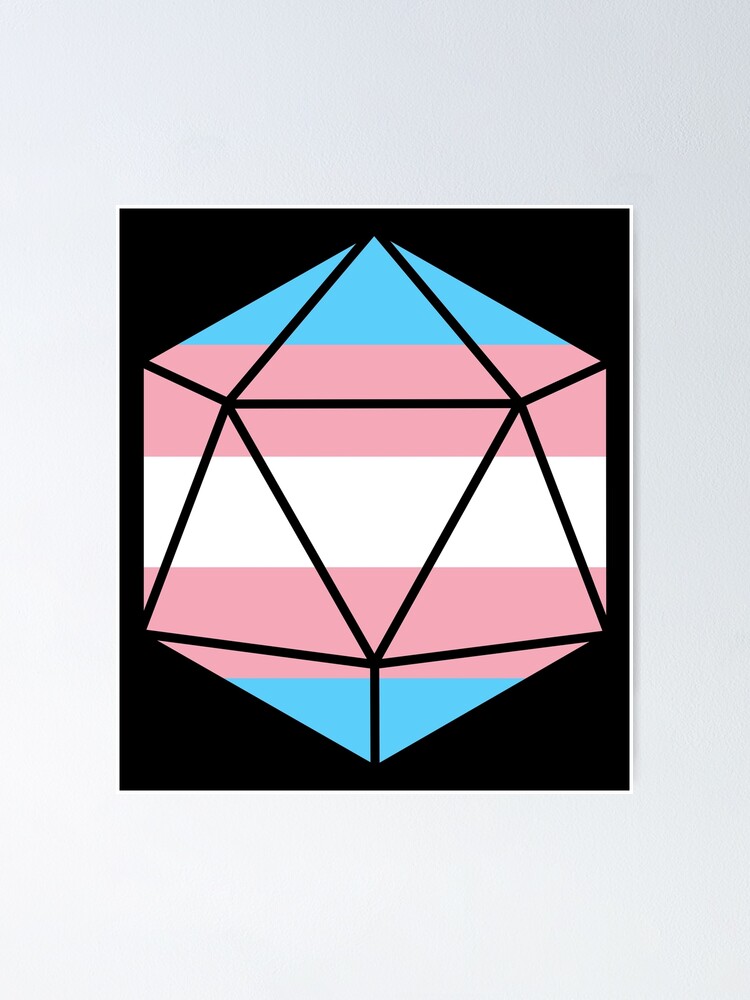 "Transgender Dice Pride Flag" Poster by JoshyShadow | Redbubble