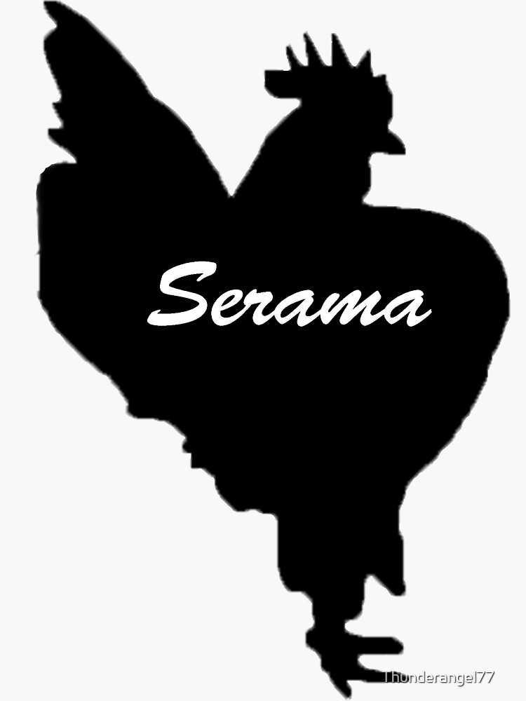 "Serama Chicken Table Top Malaysian Show bird Black White" Sticker for ...