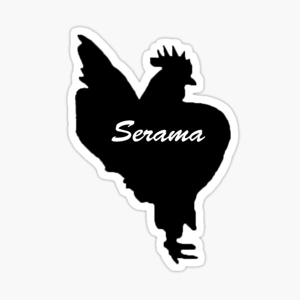 "Serama Chicken Table Top Malaysian Show bird Black White" Sticker for ...