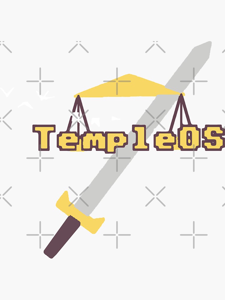 " Temple OS Flat Pastel" Sticker for Sale by Ratch2929 | Redbubble
