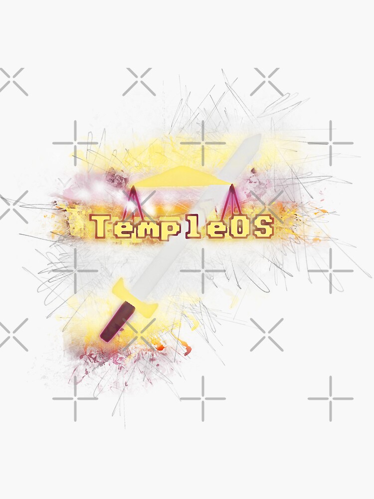 "Temple OS Flat Pastel Grunge" Sticker for Sale by Ratch2929 | Redbubble