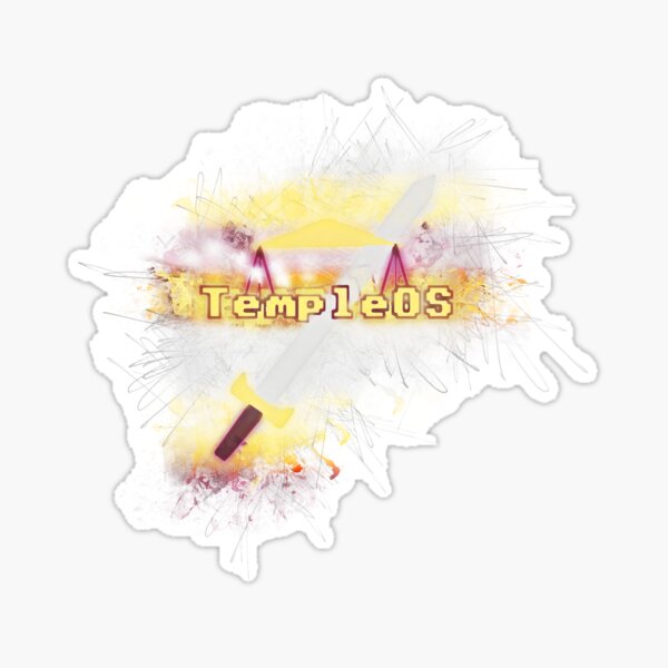 "Temple OS Flat Pastel Grunge" Sticker for Sale by Ratch2929 | Redbubble