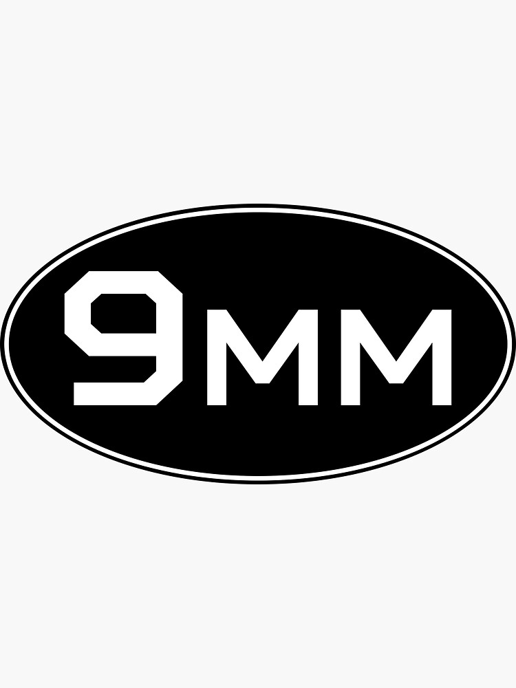 "9mm" Sticker for Sale by crum1979 | Redbubble