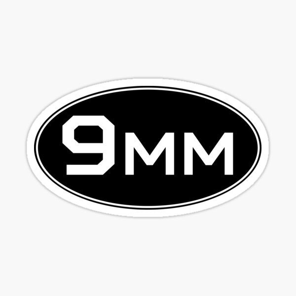 "9mm" Sticker for Sale by crum1979 | Redbubble