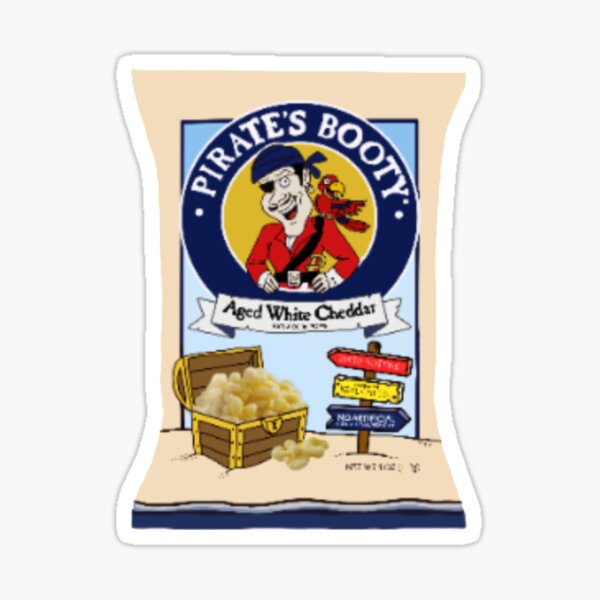 "pirate booty snack " Sticker for Sale by harperludwig7 | Redbubble