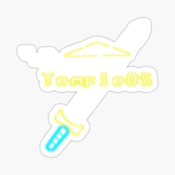 "Temple OS Neon (White Variant)" Sticker for Sale by Ratch2929 | Redbubble