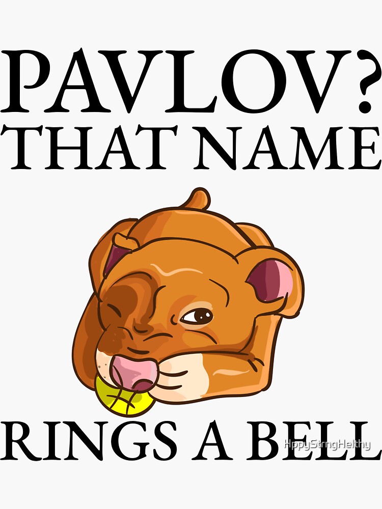 "Pavlov? That Name Rings A Bell Pit Bull Funny Sarcastic" Sticker for ...