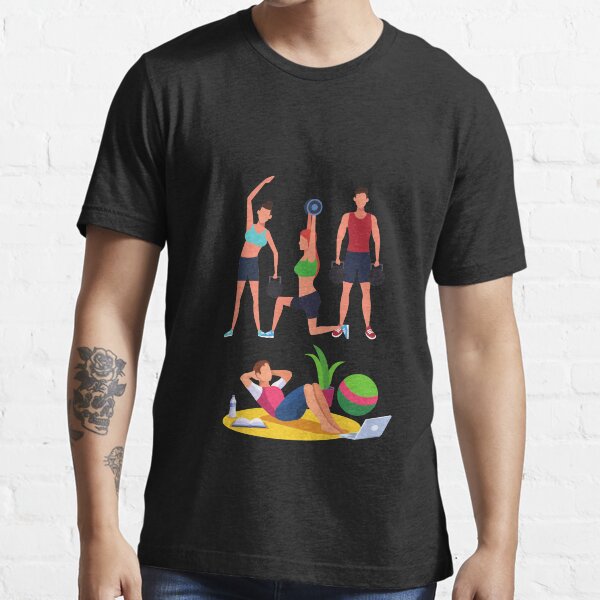 "Anytime workout and fitness" T-shirt for Sale by OrdinaryWorld ...