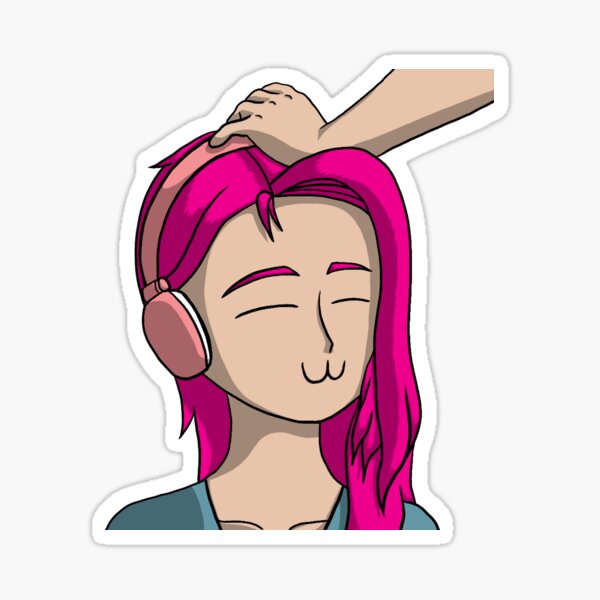 "Ecleptix Headpat Sticker" Sticker for Sale by Ecleptix | Redbubble