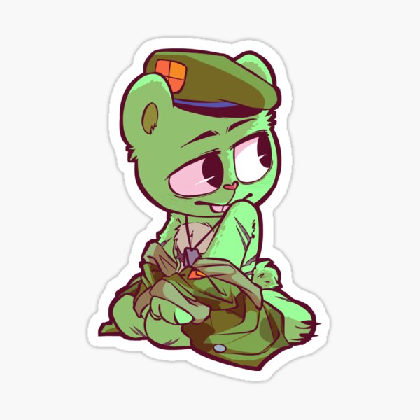 "Happy Tree Friends Flippy " Sticker for Sale by Shawzii | Redbubble