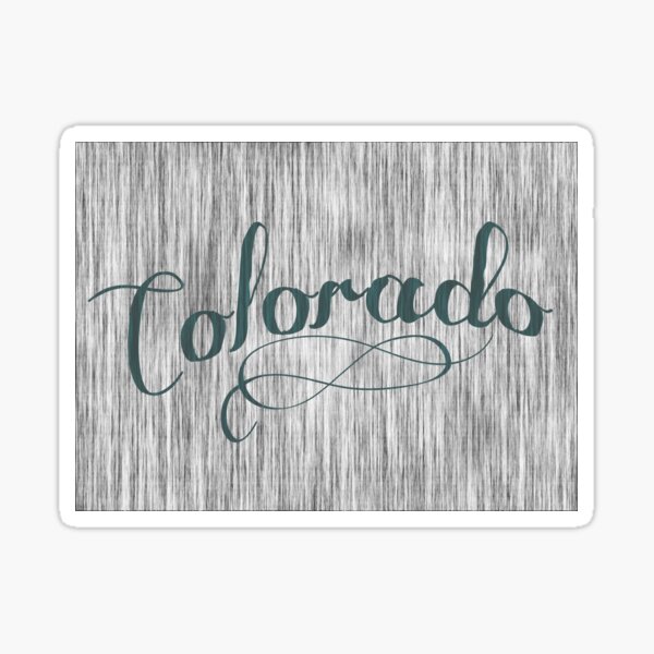 "Colorado State Typography" Sticker by surgedesigns | Redbubble