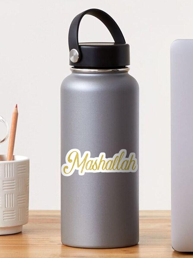 "Mashallah Gold distressed design " Sticker for Sale by hasondx | Redbubble