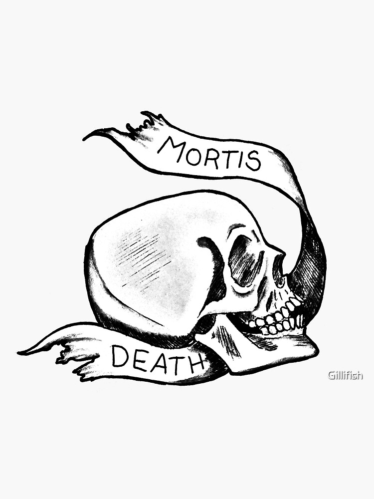 "Mortis" Sticker by Gillifish | Redbubble