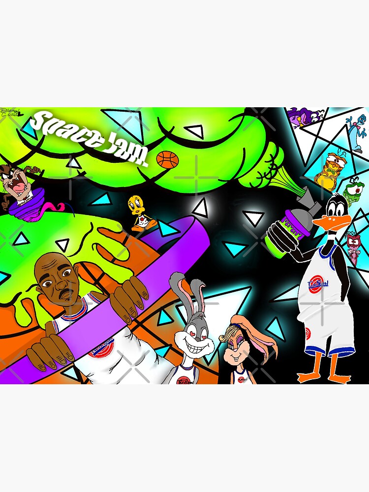 "Space Jams inspired art" Sticker for Sale by Diamondartshop | Redbubble