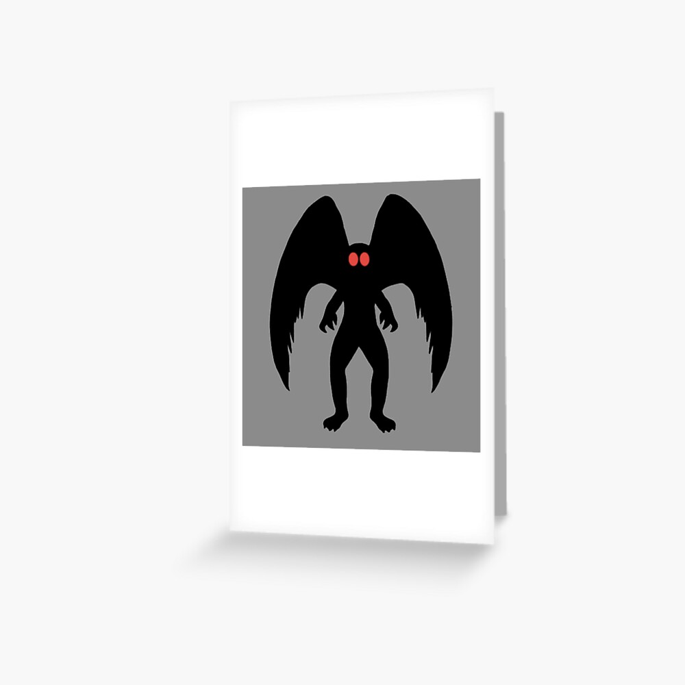 "West Virginia Mothman Cryptid Minimalist Design" Greeting Card for ...