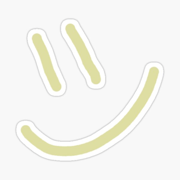 "smile face" Sticker for Sale by n-salcedo | Redbubble