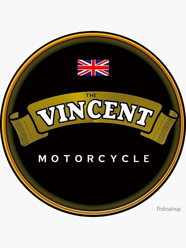"Vincent Motorcycles (cheaper)" Sticker for Sale by Rokoshop | Redbubble