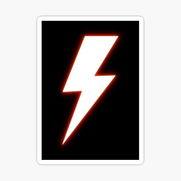 "Lighting Bolt Red" Sticker for Sale by DAFIN | Redbubble