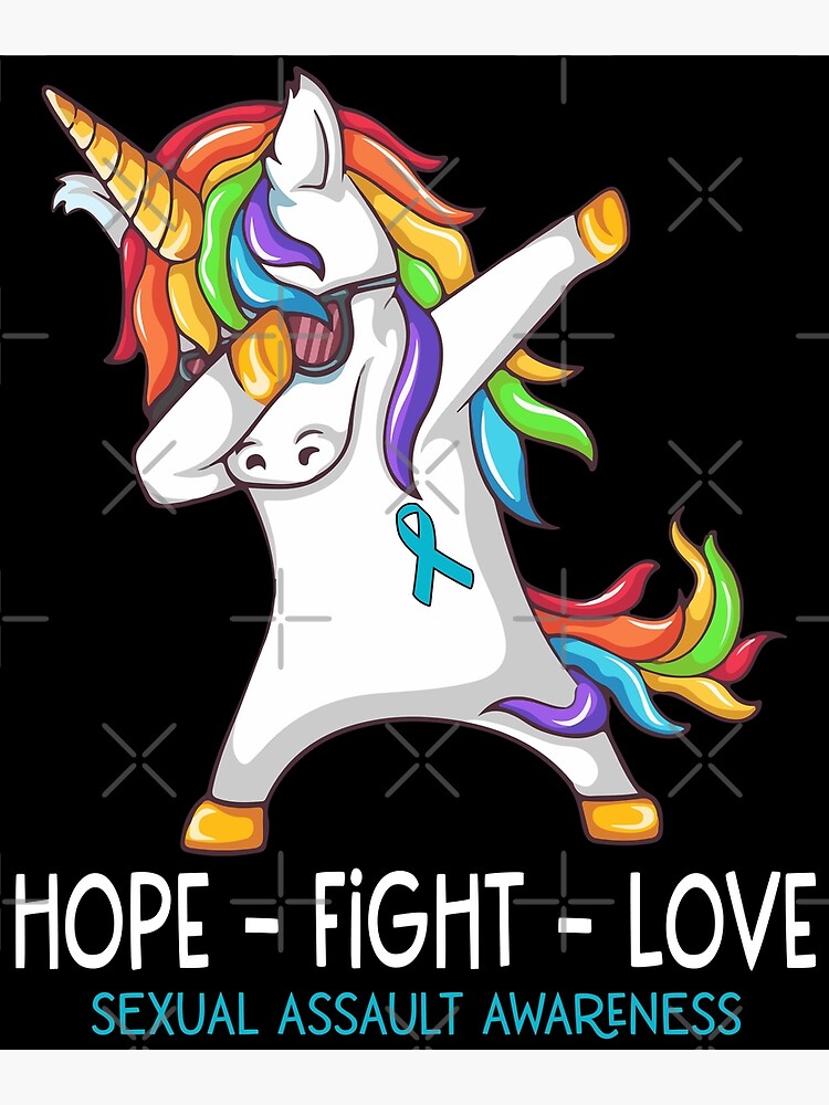 "Hope Fight Love Sexual Assault Awareness" Poster by Brad-FI | Redbubble