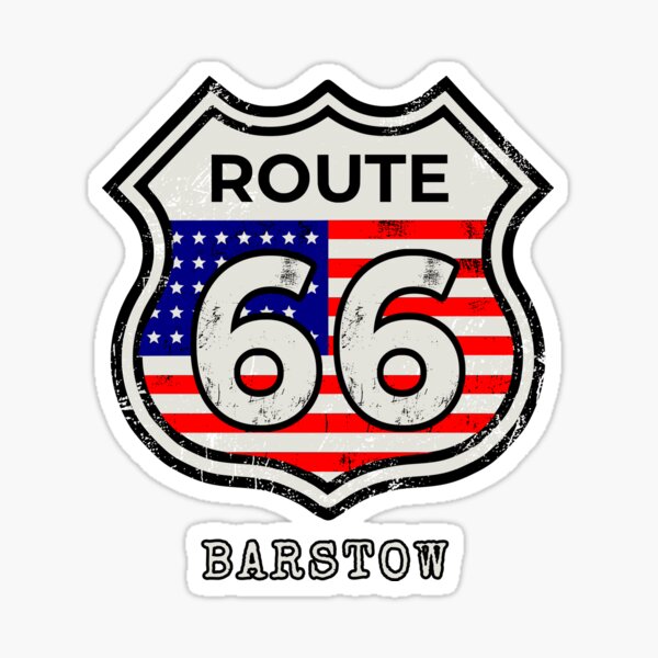 "Barstow Route 66 Vintage Style" Sticker for Sale by Kiwidom | Redbubble
