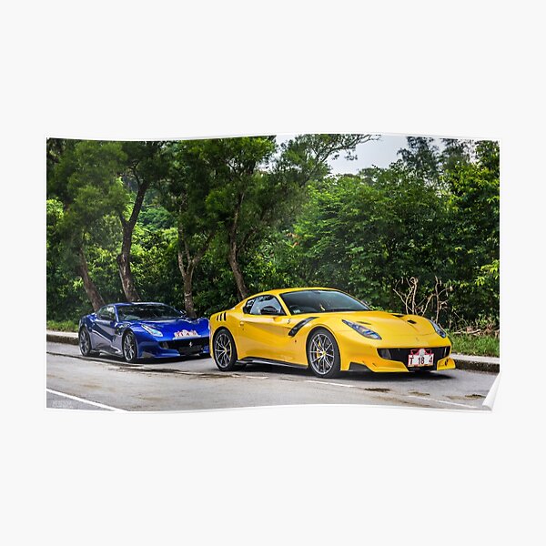 "2 Ferrari F12 TDF" Poster by ricoliu | Redbubble