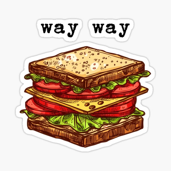 "subway sandwich way way" Sticker for Sale by StoreRR | Redbubble