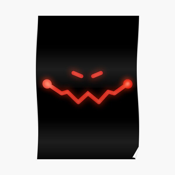 "Red Robot Face" Poster by BentleyJohnsond | Redbubble