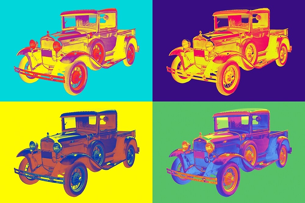 "Colorful 1930 Model A Ford Pickup Truck Pop Art" by KWJphotoart ...